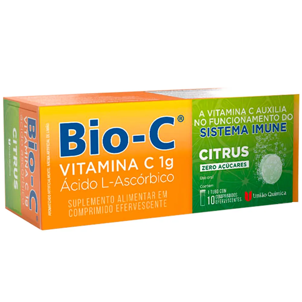 Bio - C Sistema Imune Vitamina C Citrus 10 Comprimidos Efervescentes ...