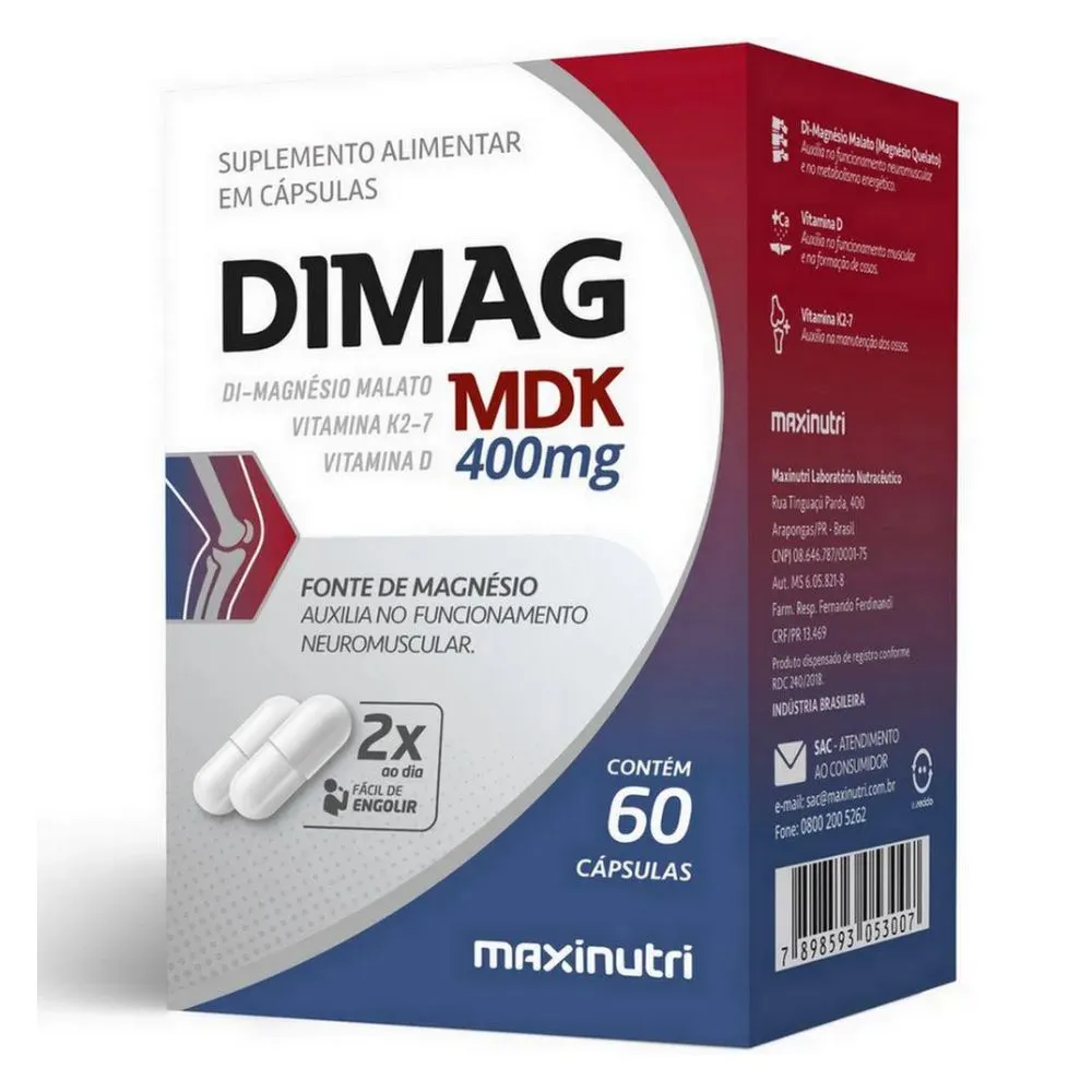 Dimag MDK 400mg Suplemento Alimentar 60 Cápsulas - Drogaria Araujo