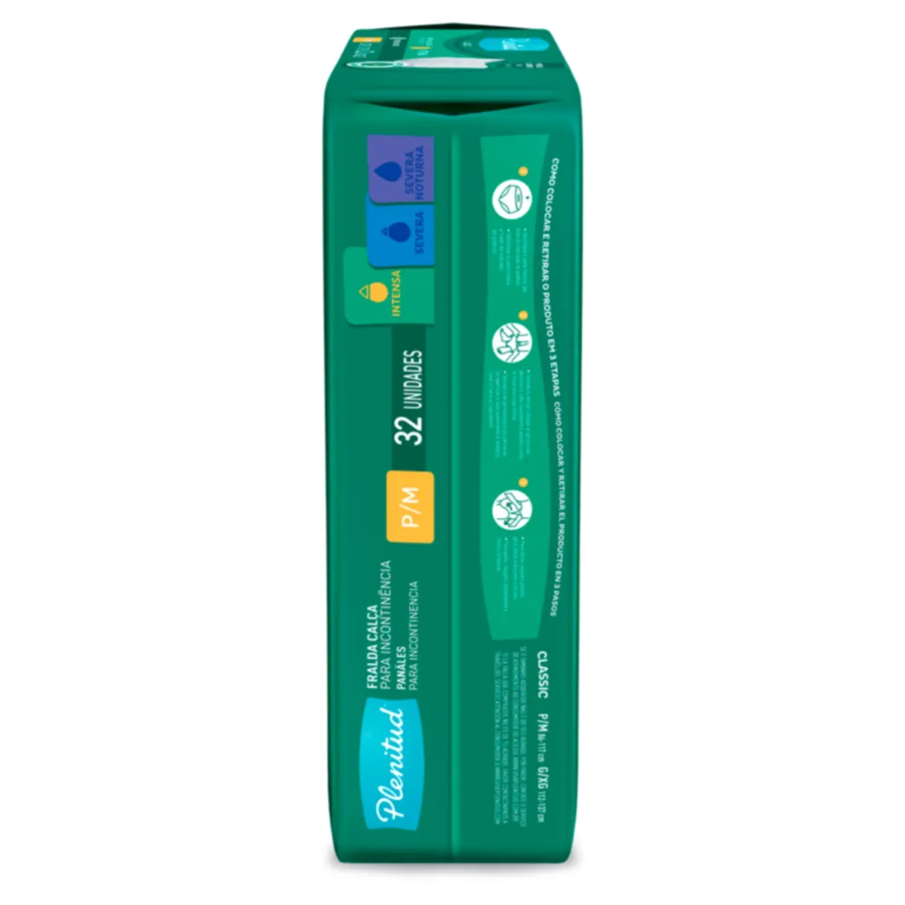 Roupa Íntima Plenitud Classic Intensa Tamanho P/M 32 Unidades Descartáveis - Drogaria Araujo
