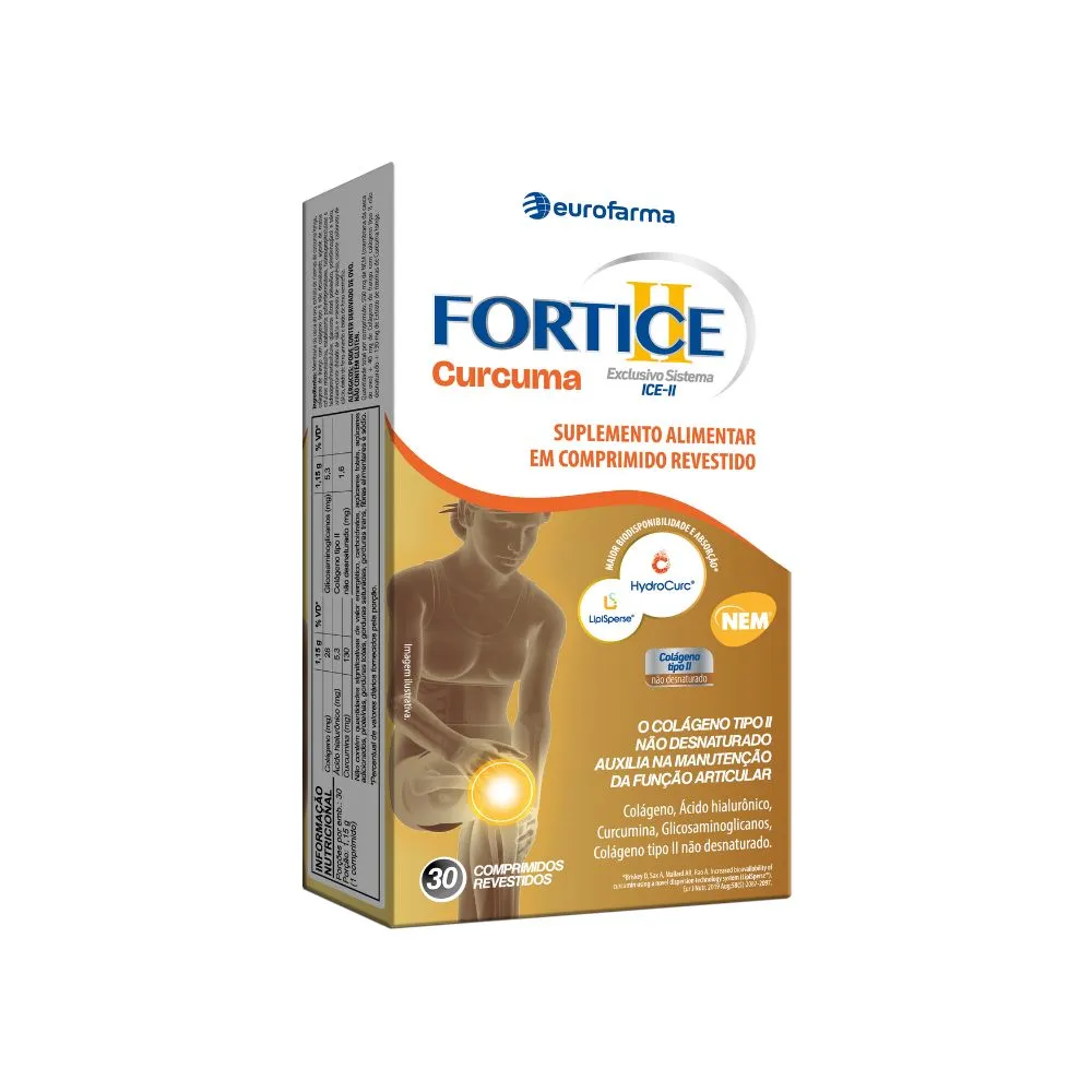 Fortice Curcuma Eurofarma Suplementos Alimentar 30 Comprimidos ...
