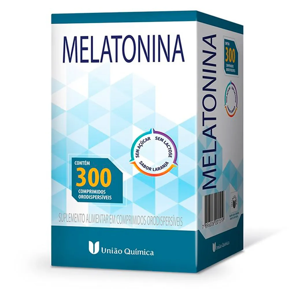 Melatonina União Química 300 Comprimidos Orodispersíveis - Drogaria Araujo