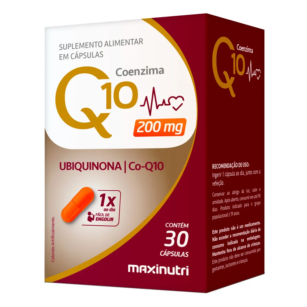 Coenzima Q10 200mg Maxinutri com 30 Cápsulas - Drogaria Araujo