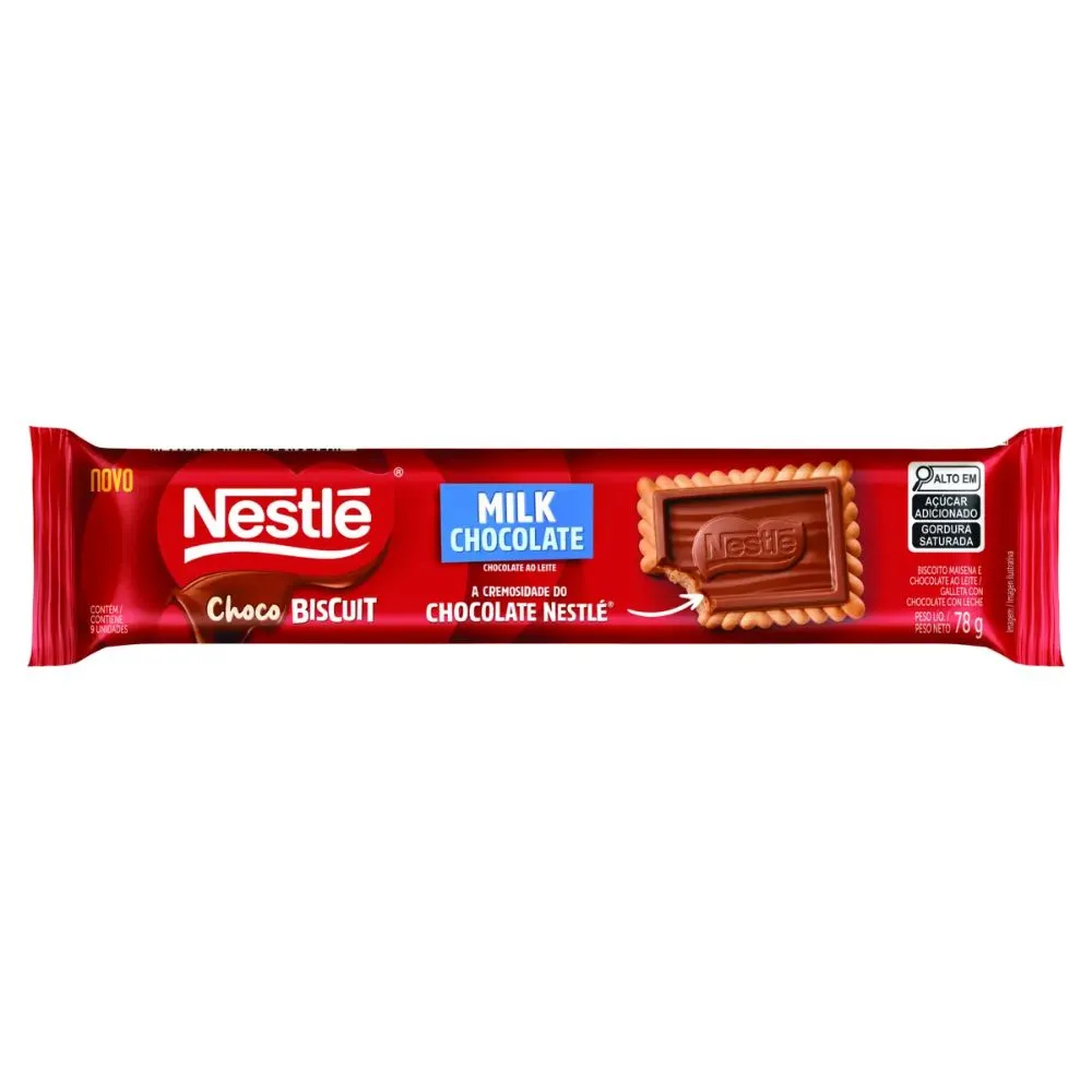 Choco Biscuit Nestlé Milk Chocolate 78g - Drogaria Araujo