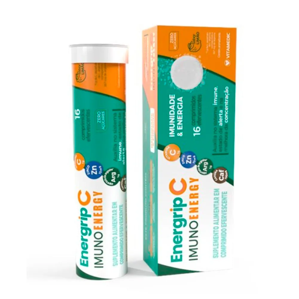 Energrip C Imuno Energy 16 Comprimidos Efervescentes - Drogaria Araujo