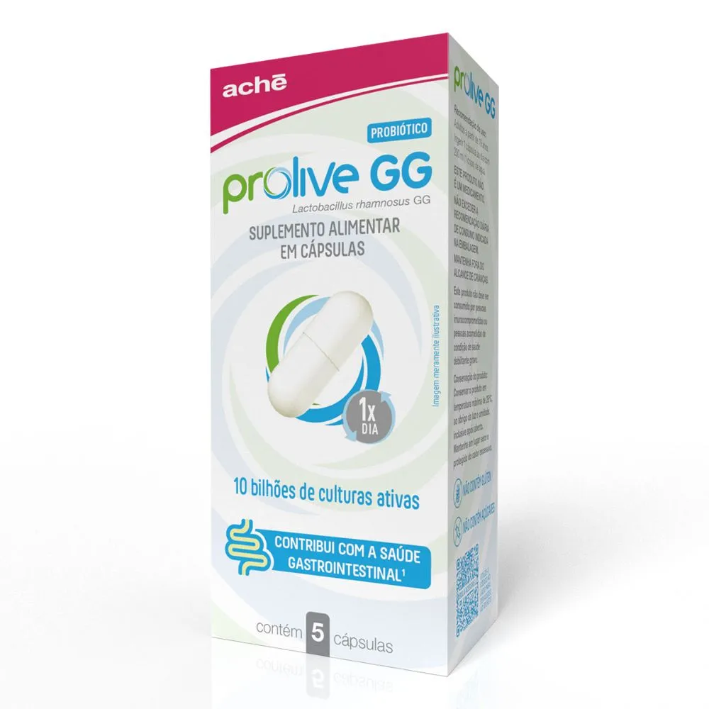 Prolive GG Probiótico Contém 5 Cápsulas - Drogaria Araujo