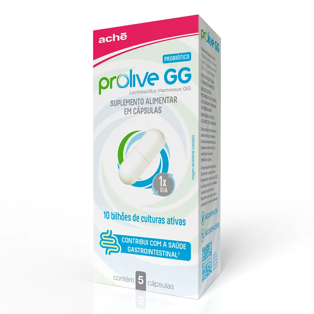 Prolive GG Probiótico Contém 5 Cápsulas - Drogaria Araujo