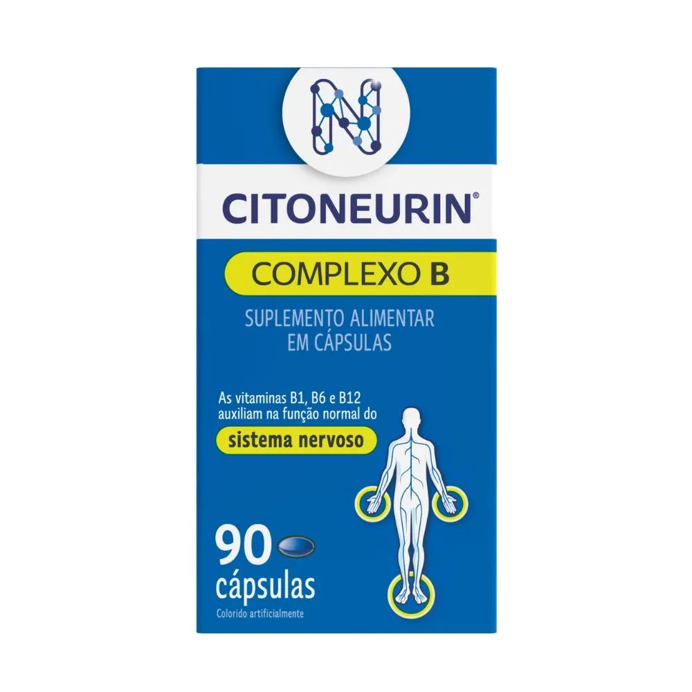 Citoneurin Complexo B Sistema Nervoso 90 Cápsulas - Drogaria Araujo
