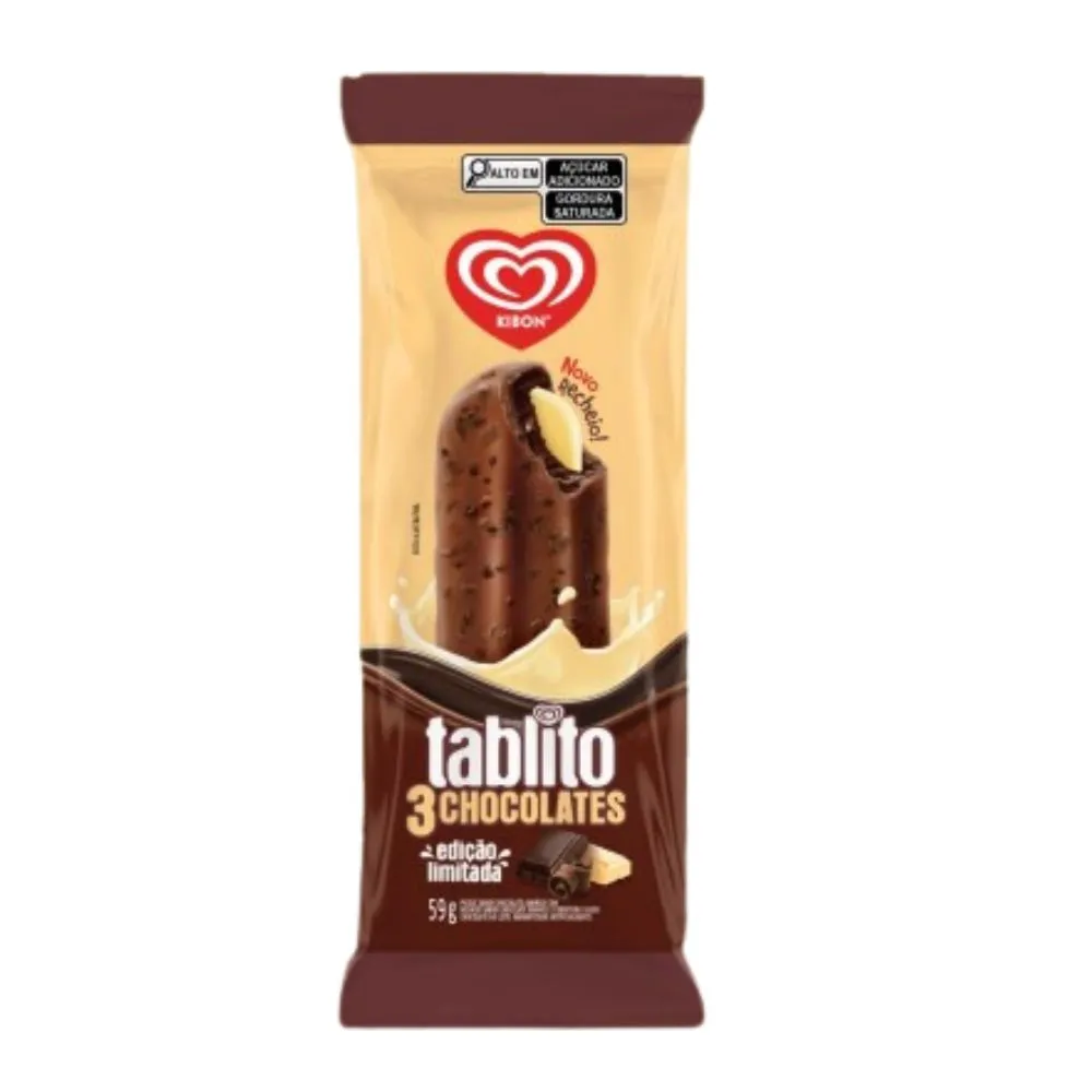 Picolé Tablito 3 Chocolates 59g - Drogaria Araujo