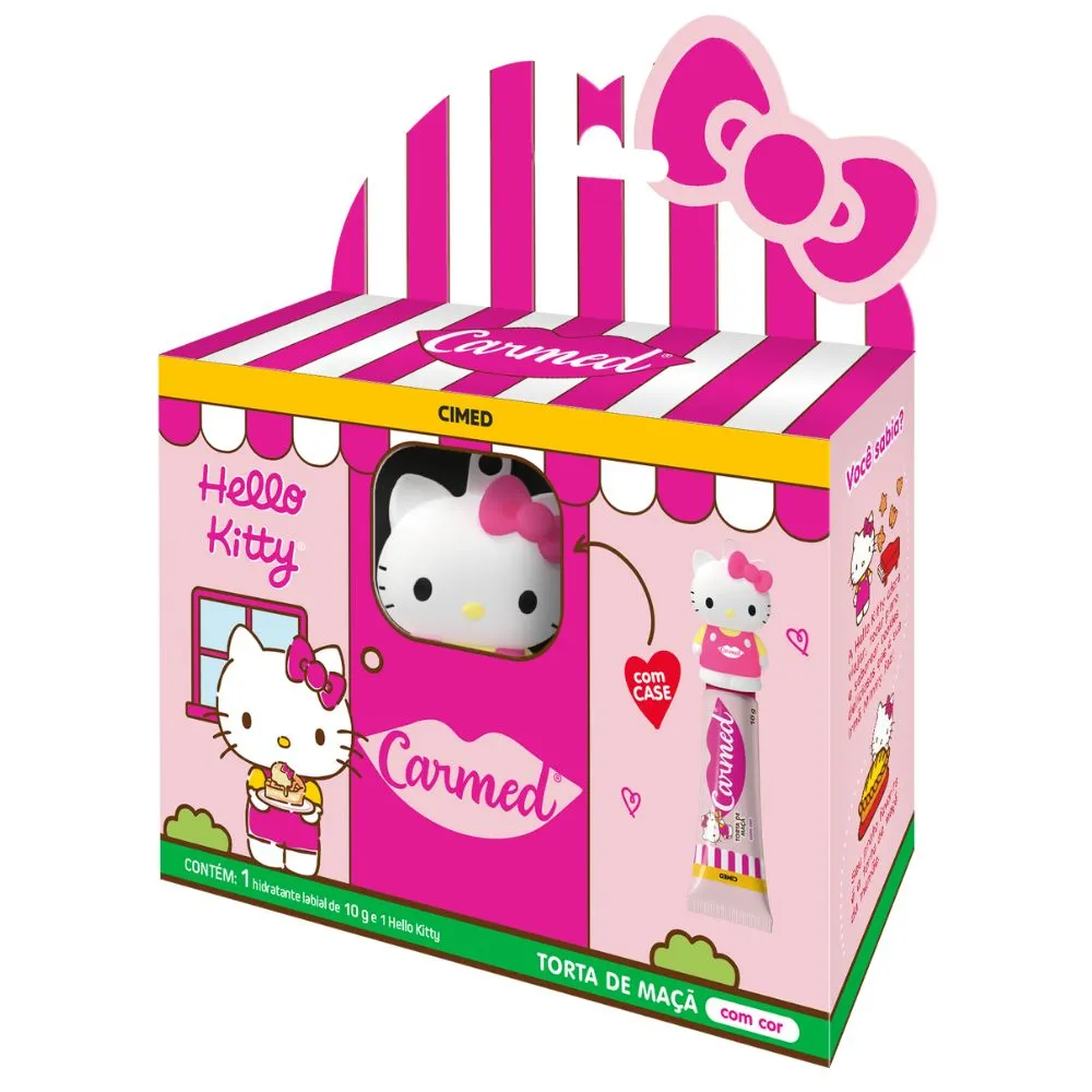 Protetor Labial Carmed Hello Kitty Torta de Maçã 10g - Drogaria Araujo