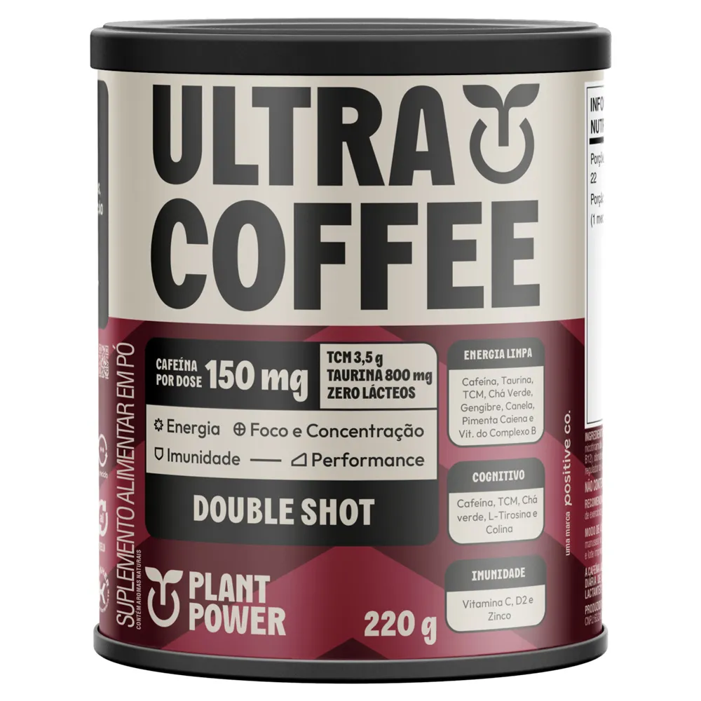 Ultra Coffee Plant Power Sabor Double Shot 220g - Drogaria Araujo