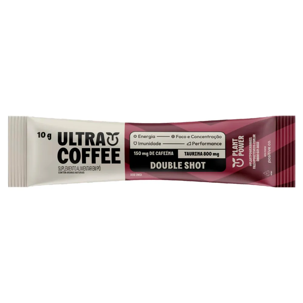 Ultra Coffee Plant Power Sabor Double Shot Sachê 10g - Drogaria Araujo