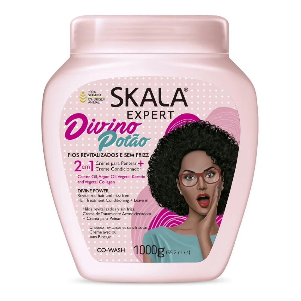 Creme Skala Expert 2 em 1 Divino Potão Fios Revitalizados e Sem Frizz ...