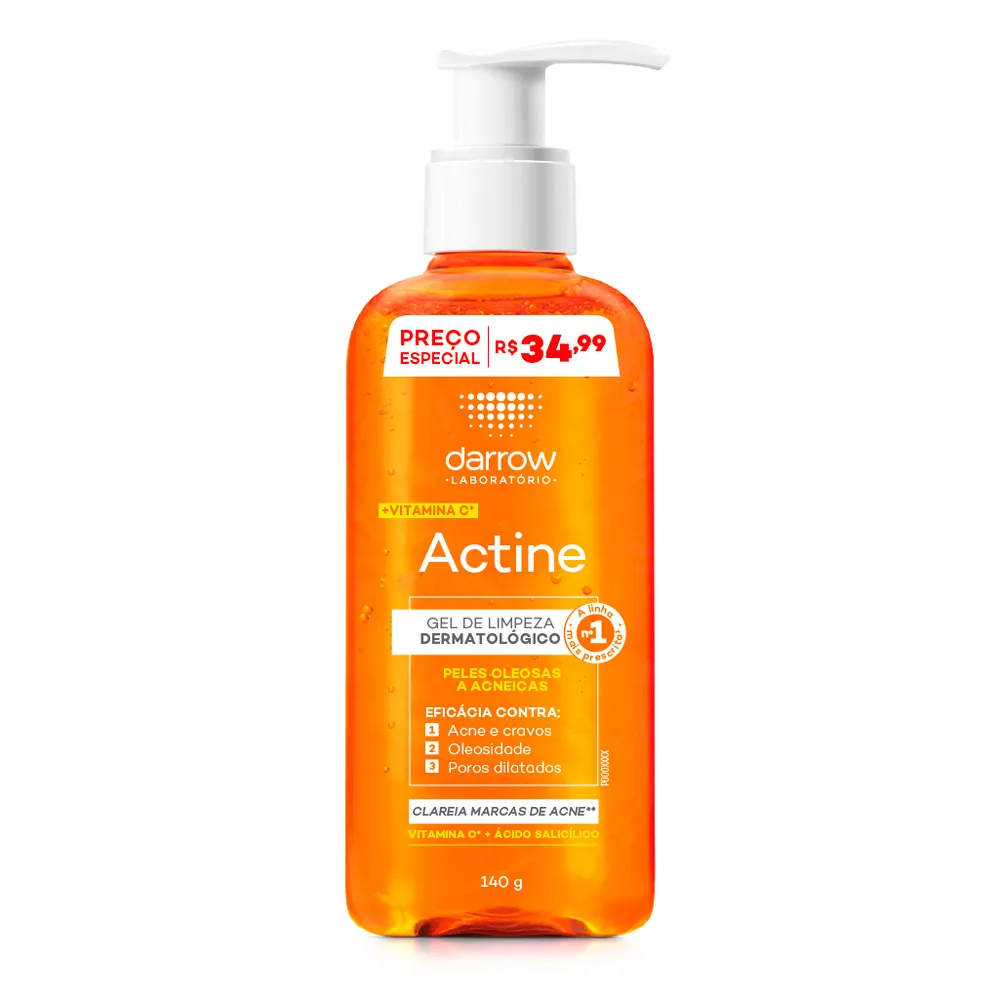 Actine Gel de Limpeza Dermatológico Darrow Vitamina C 140g - Drogaria ...