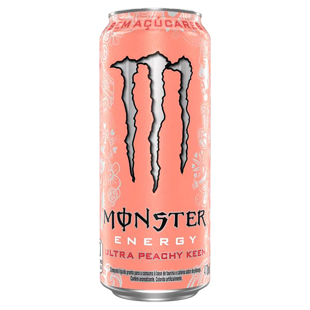 Energético Monster Ultra Peachy Keen Zero Açúcar 473ml - Drogaria Araujo