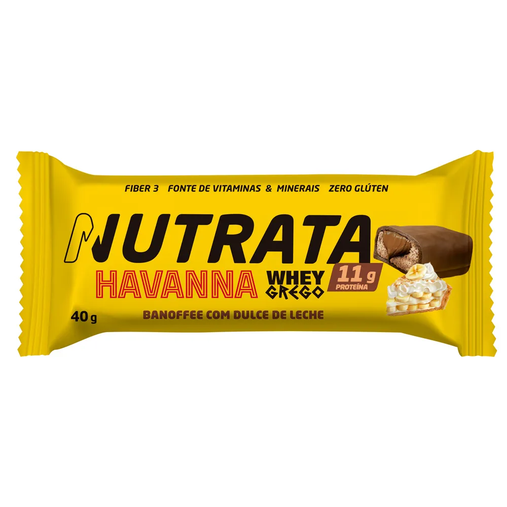 Barra de Proteína Nutrata Havanna Whey Grego Sabor Banoffee com Dulce ...