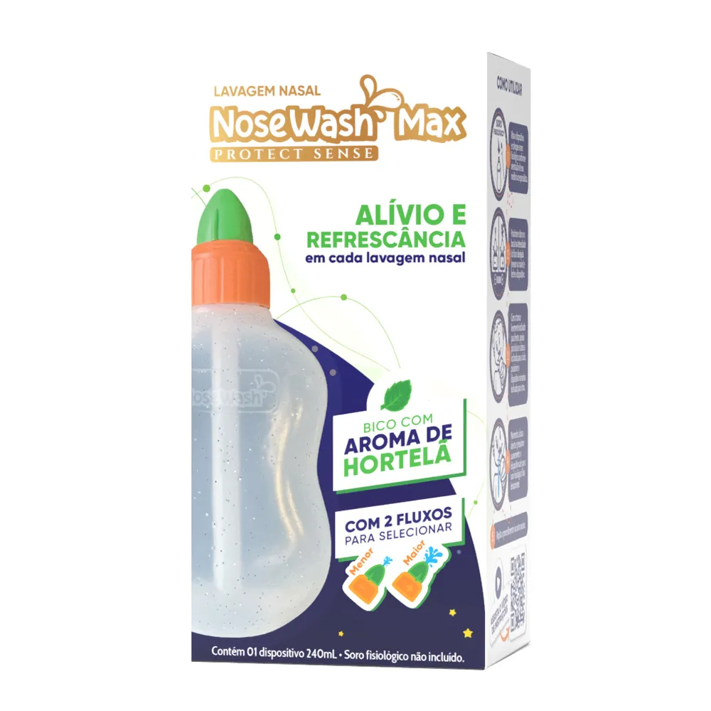 Dispositivo para Lavagem Nasal NoseWash Max Protect Sense 240ml - Drogaria Araujo