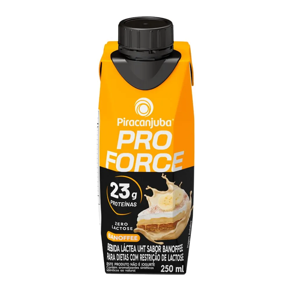 Bebida Láctea Piracanjuba Pro Force 23g de Proteína Banoffee 250ml ...
