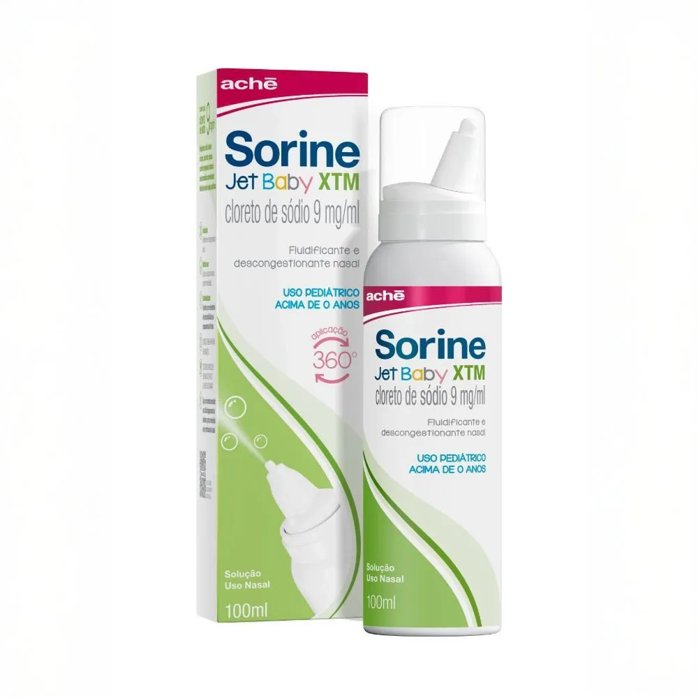 Sorine Jet Baby XTM 360° Solução Nasal Spray 100ml - Drogaria Araujo