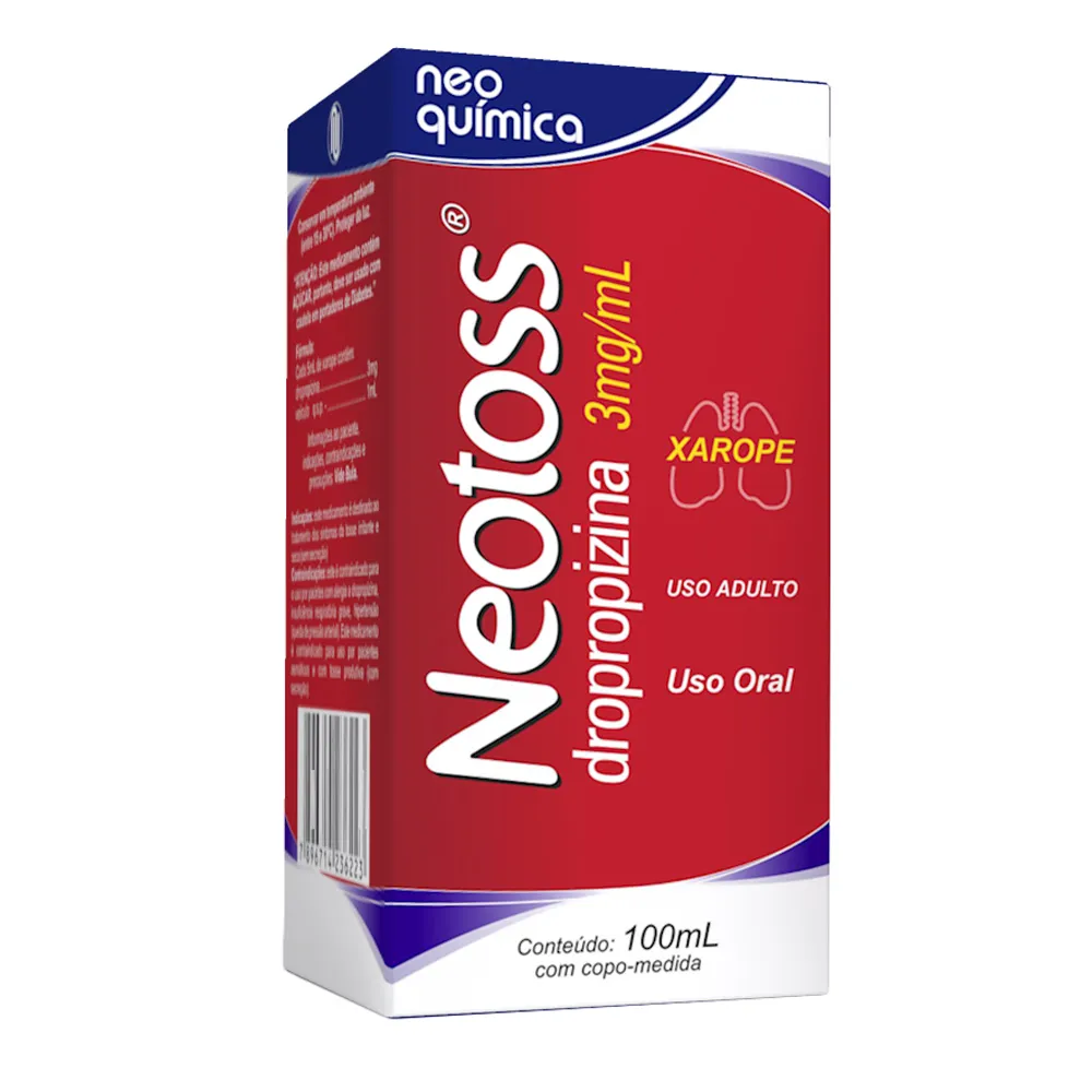 Neotoss 3mg/ml Xarope Adulto com 100ml - Drogaria Araujo