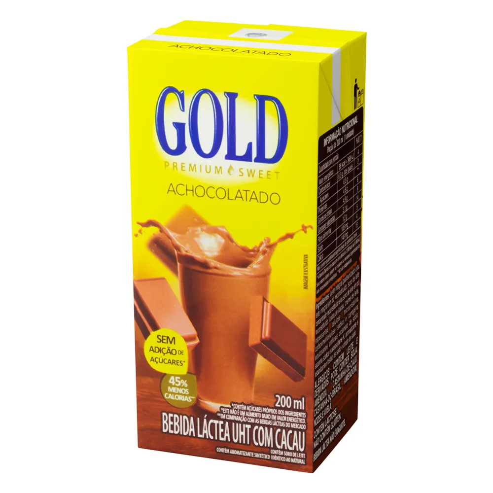 Bebida Láctea Gold Premium Sweet Achocolatado Sem Adição de Açúcar ...