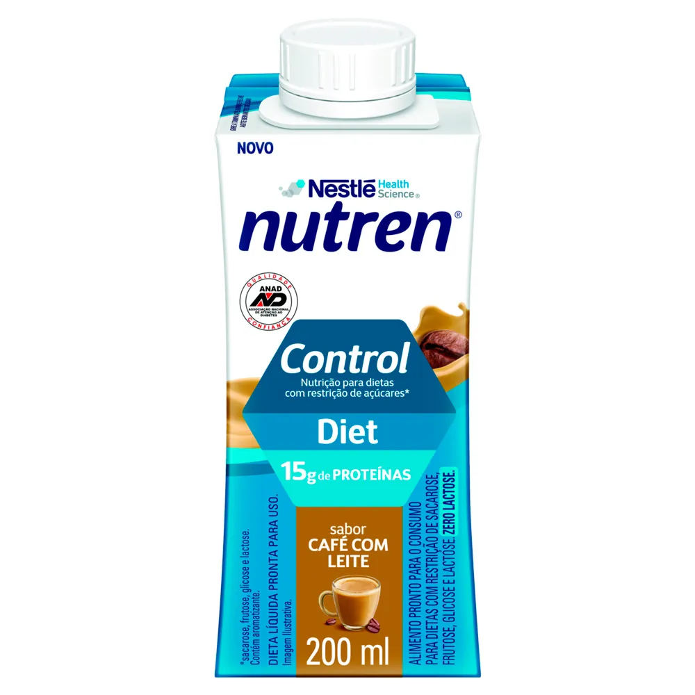 Nutren Control Diet com 15g de Proteínas Sabor Café com Leite 200ml ...