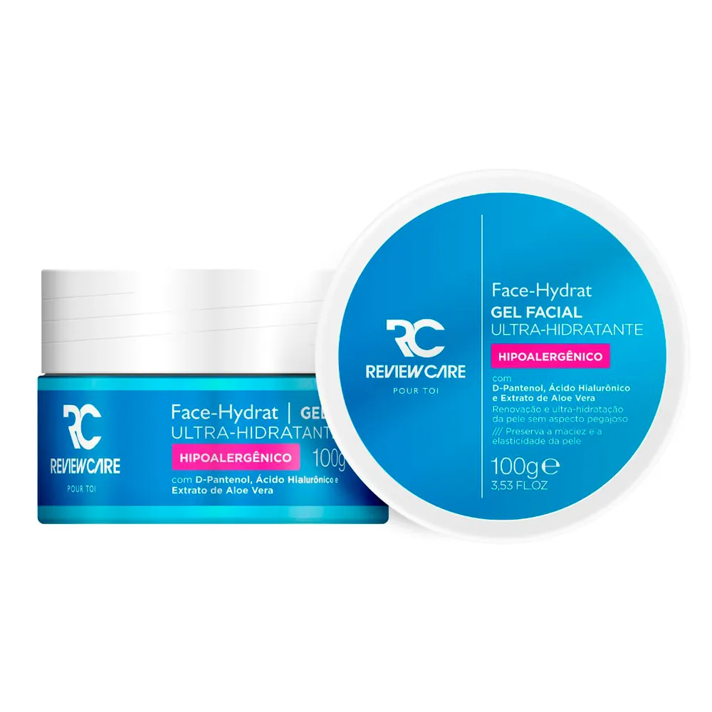 Gel Facial Ultra-Hidratante Review Care Face Hydrat Hipoalergênico 100g ...