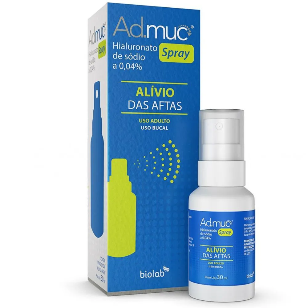 Ad-Muc Spray Alivio das Aftas 30ml - Drogaria Araujo