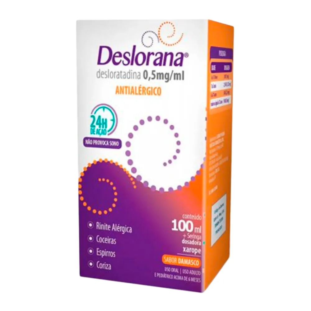 Deslorana 0,5mg Xarope 60ml - Drogaria Araujo