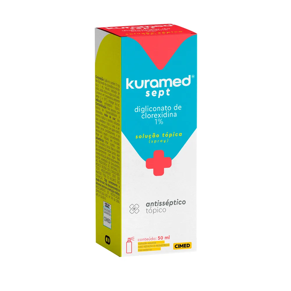 Antisséptico Kuramed Sept Spray 50ml - Drogaria Araujo
