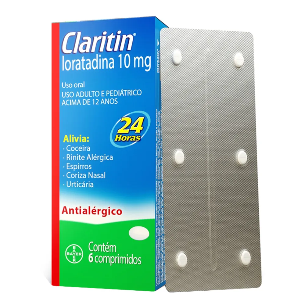 Claritin 10mg com 6 Comprimidos - Drogaria Araujo