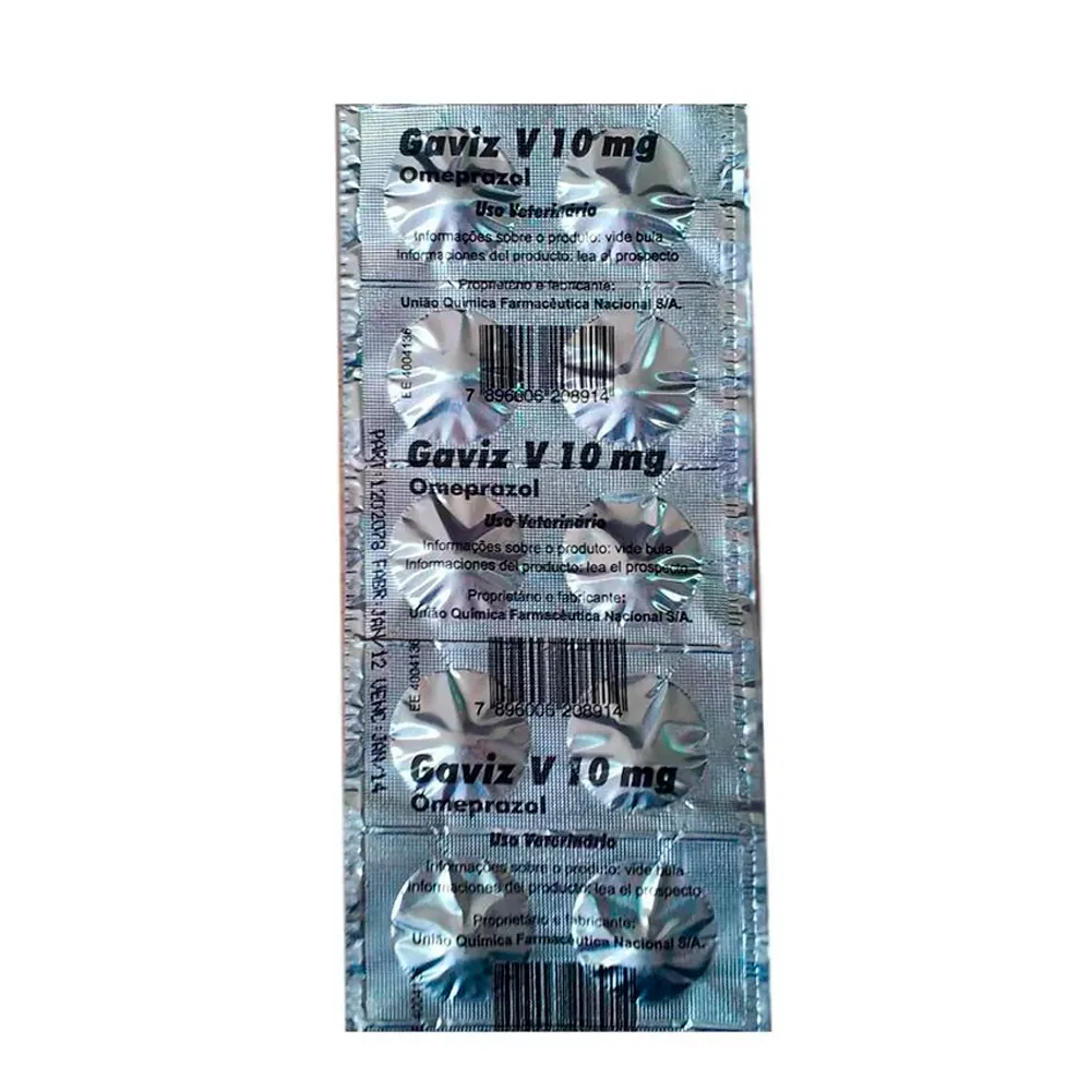 Gaviz V Omeprazol 10mg Uso Veterinário com 10 Comprimidos - Drogaria Araujo