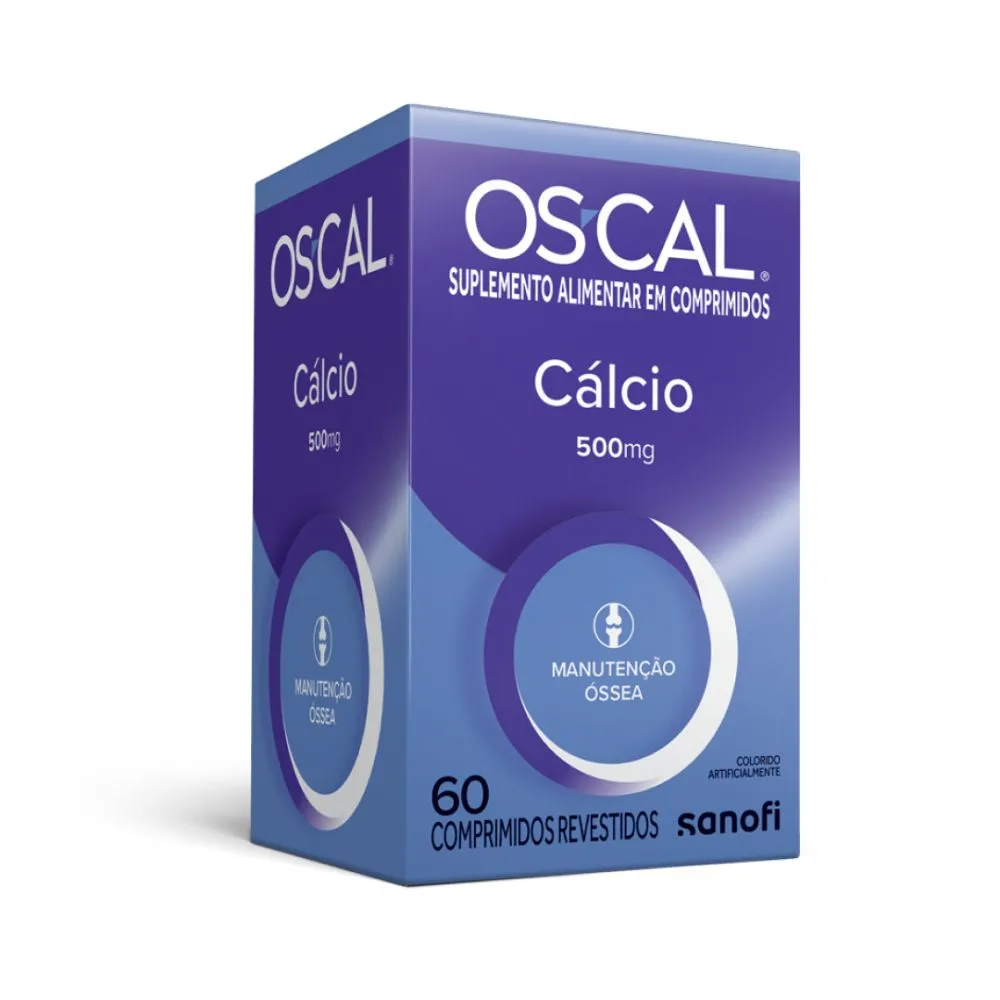 Os-Cal Cálcio 500mg 60 comprimidos - Drogaria Araujo