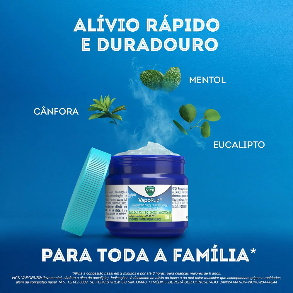 Vick Vaporub Unguento Pote com 50g - Drogaria Araujo