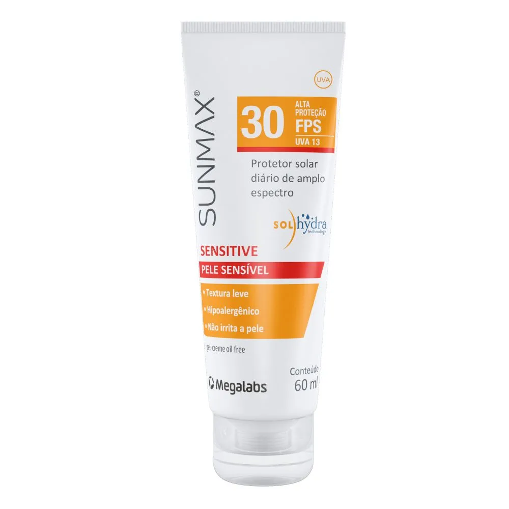 Protetor Solar Sun Max Sensitive FPS 30 Gel Creme com 60ml - Drogaria ...
