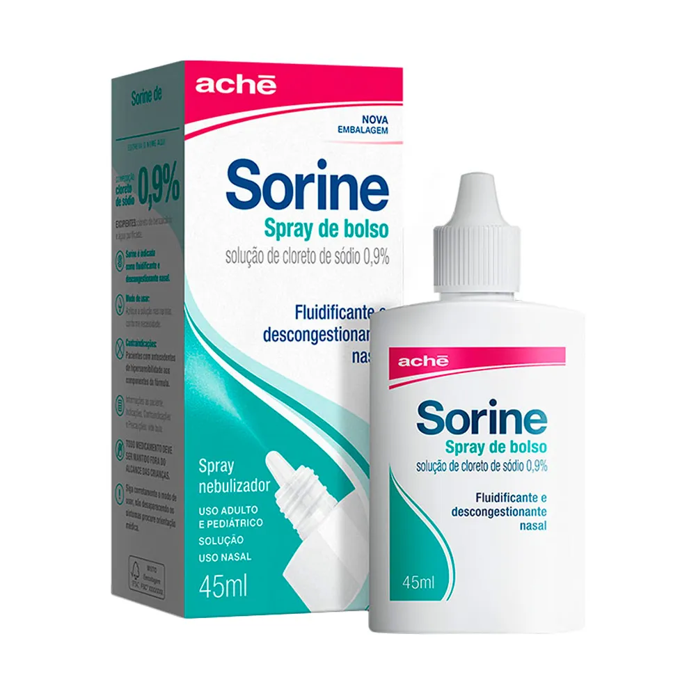 Sorine Solução Nasal Bico Nebulizador 45ml - Drogaria Araujo