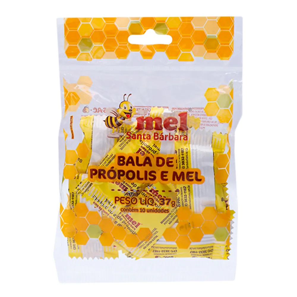 Balas Santa Bárbara Própolis Mel 10 Unidades - Drogaria Araujo