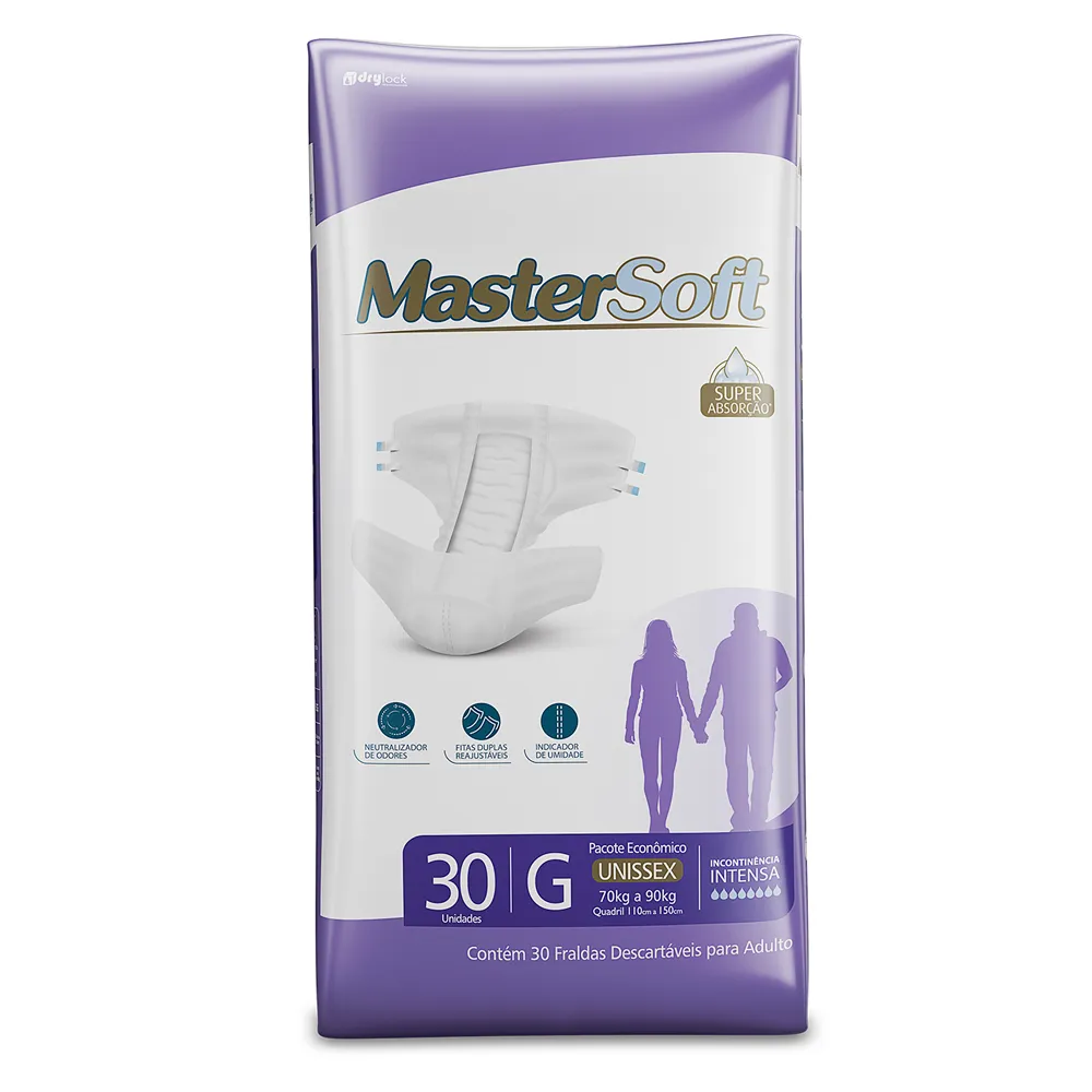 Fralda Geriátrica MasterSoft Tamanho G 30 Unidades - Drogaria Araujo