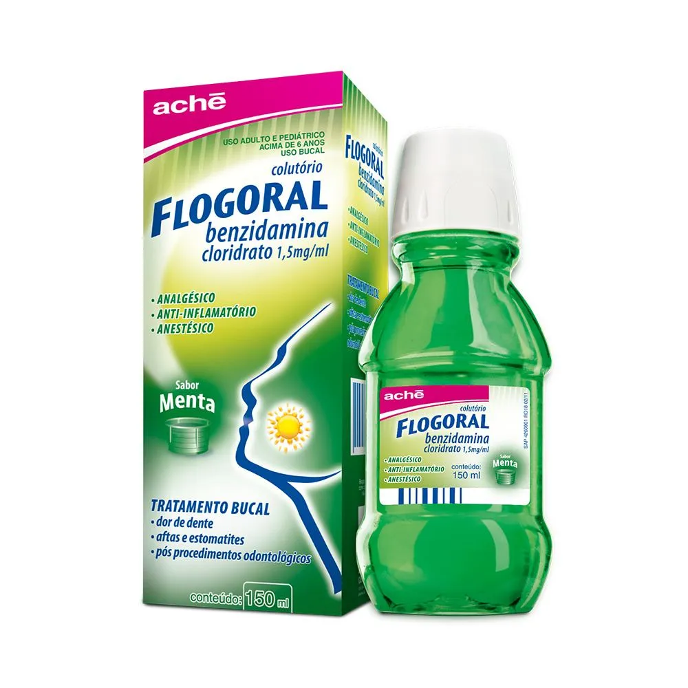 Flogoral Colutório Sabor Menta com 150ml - Drogaria Araujo