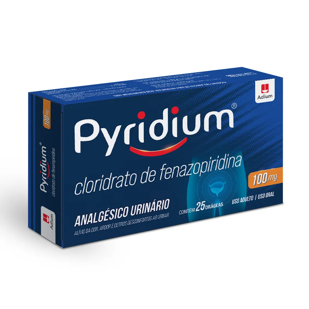 Pyridium 100mg com 25 Drágeas - Drogaria Araujo