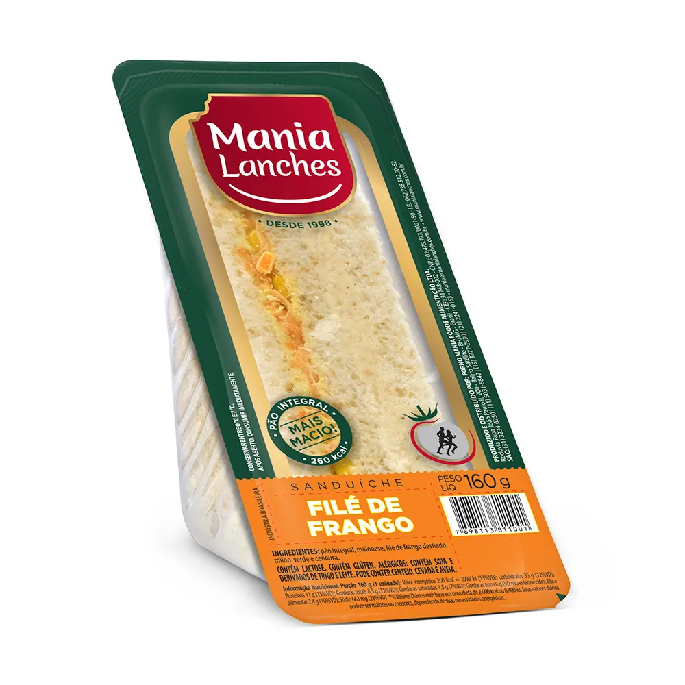 Sanduíche Mania Lanches Natural Light Filé de Frango - Drogaria Araujo