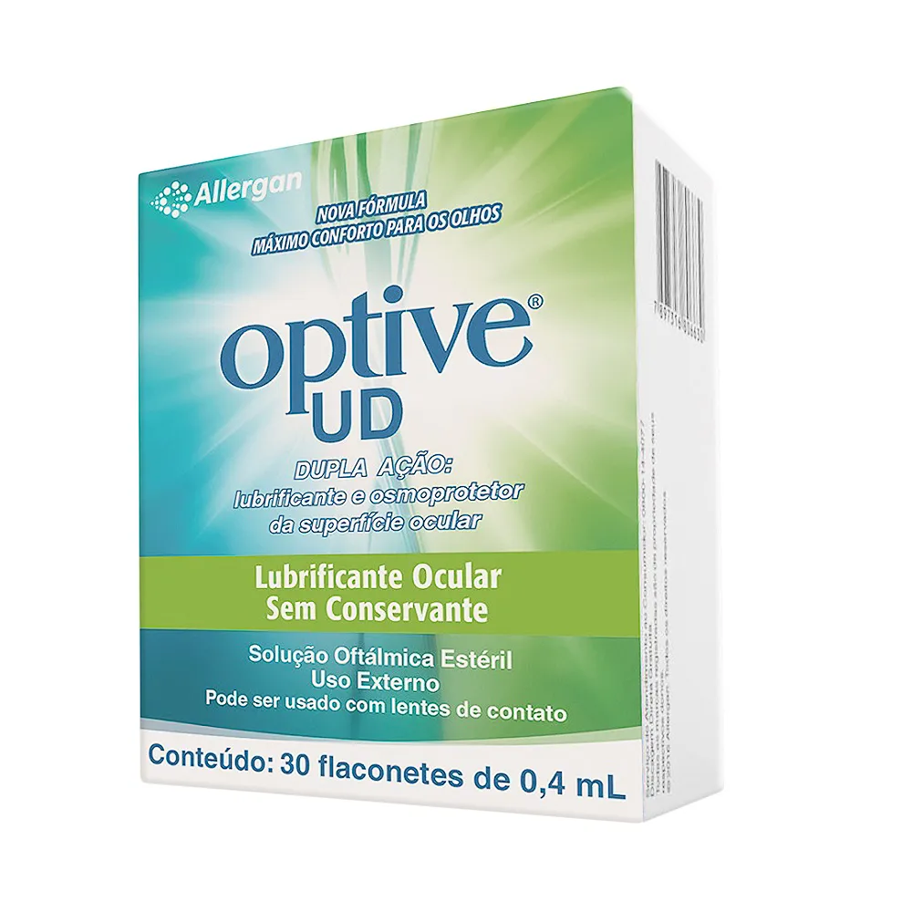 Optive UD Colírio com 30 Flaconetes de 0,4ml Cada - Drogaria Araujo