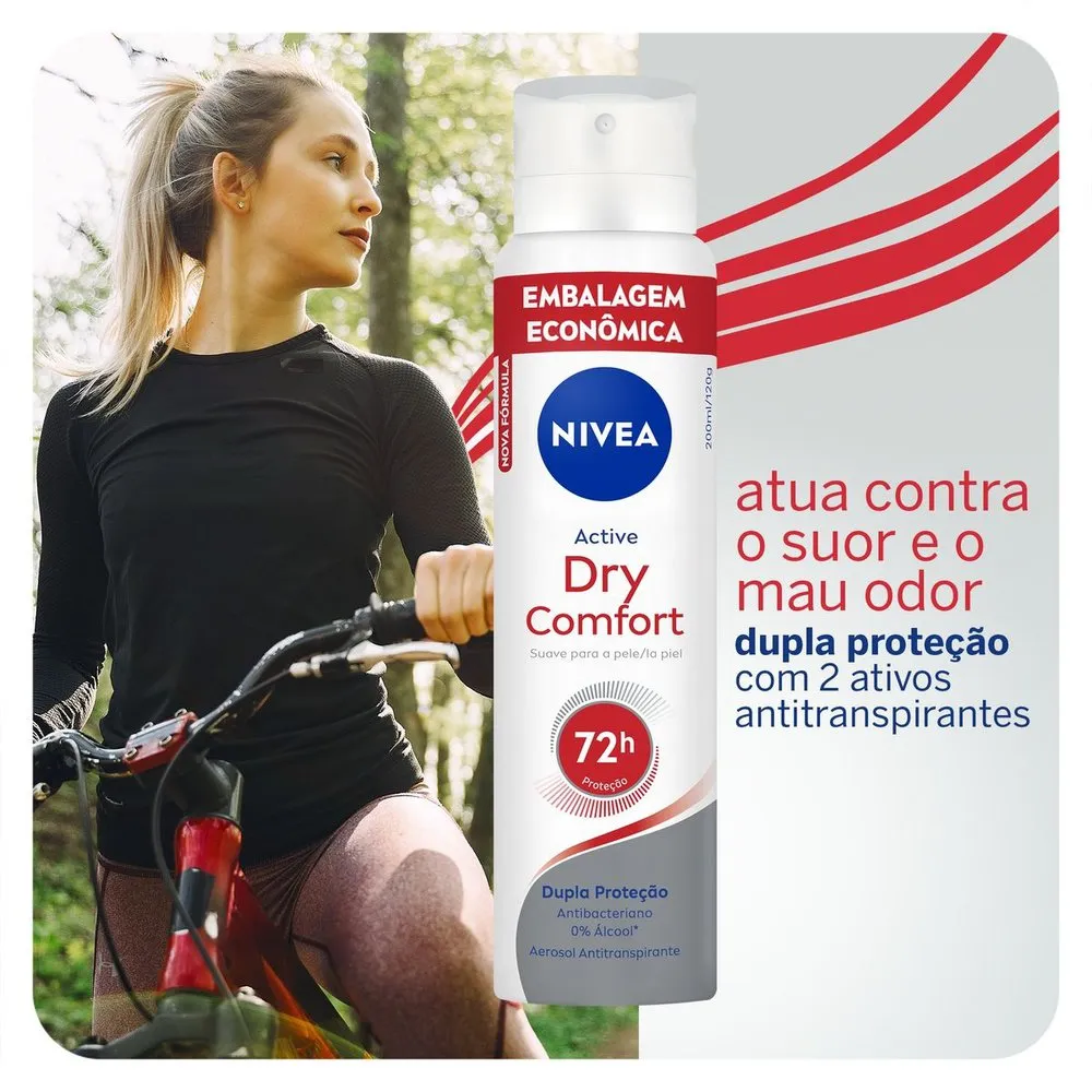 Desodorante Nivea Active Dry Comfort Aerosol Antitranspirante 200ml ...