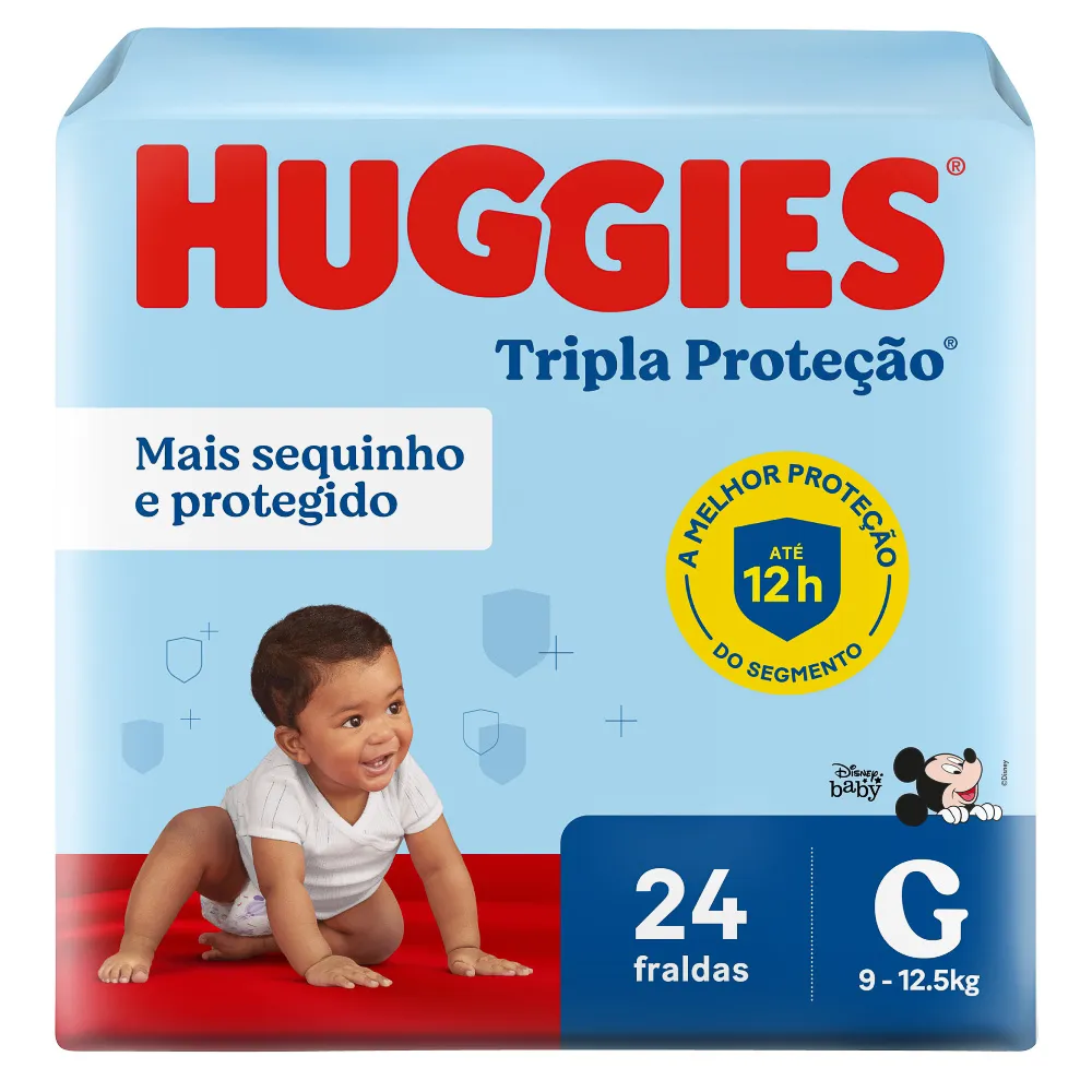 Fralda Huggies Tripla Proteção Tamanho G Pacote Jumbo 24 Unidades ...