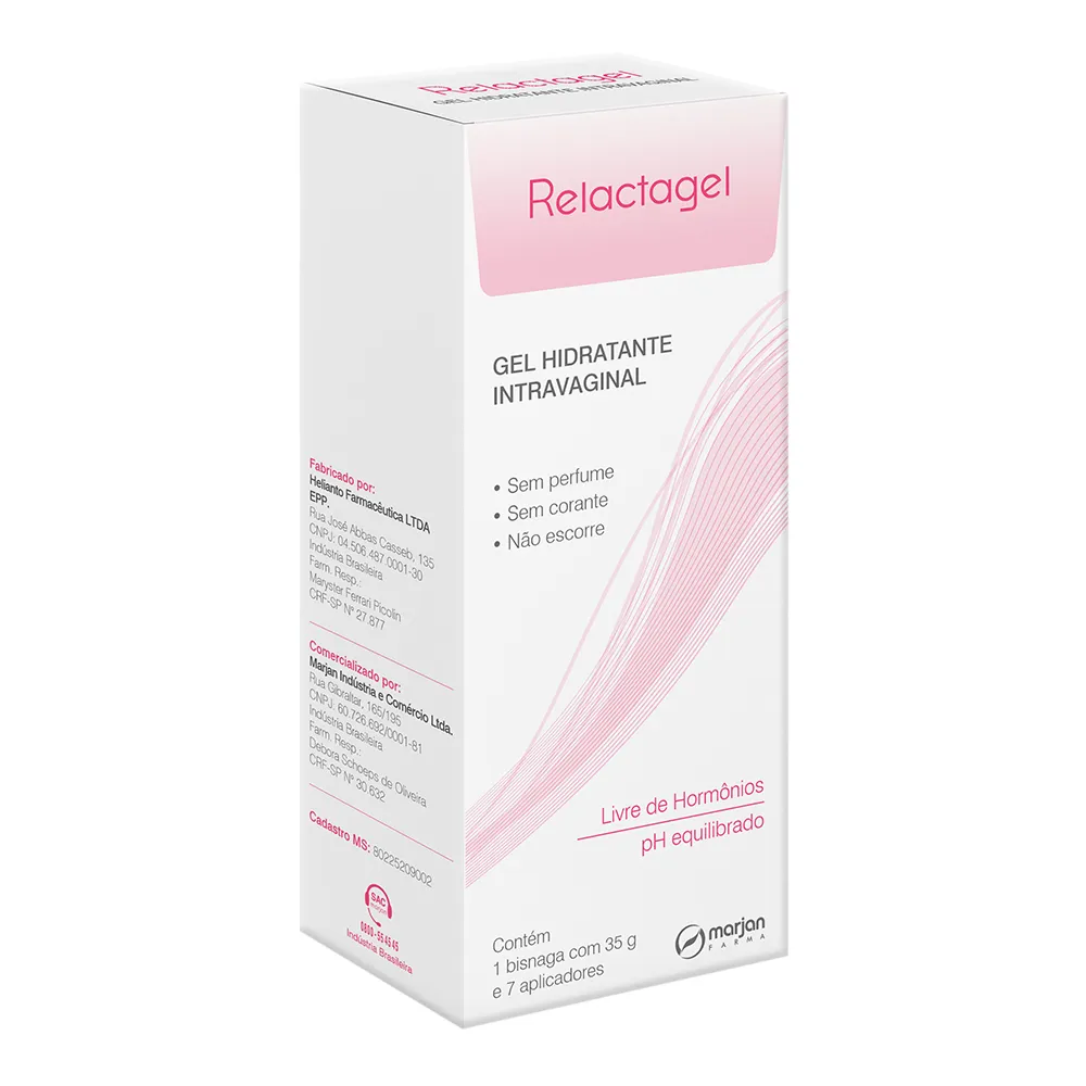 Relactagel Gel Hidratante Intravaginal 35g + 7 Aplicadores - Drogaria ...