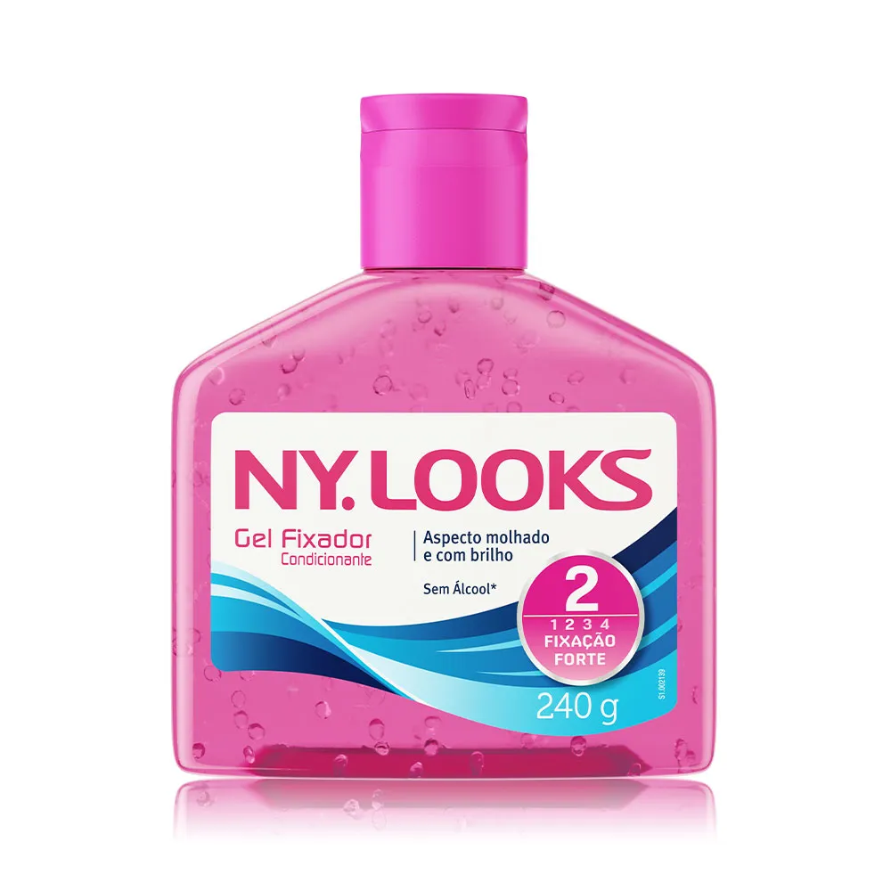 Gel Ny Looks Fixação Forte 2 Sem Álcool com 240g - Drogaria Araujo