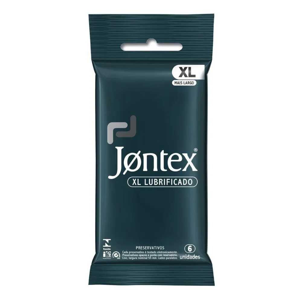 Preservativo Jontex XL Lubrificado 6 Unidades - Drogaria Araujo