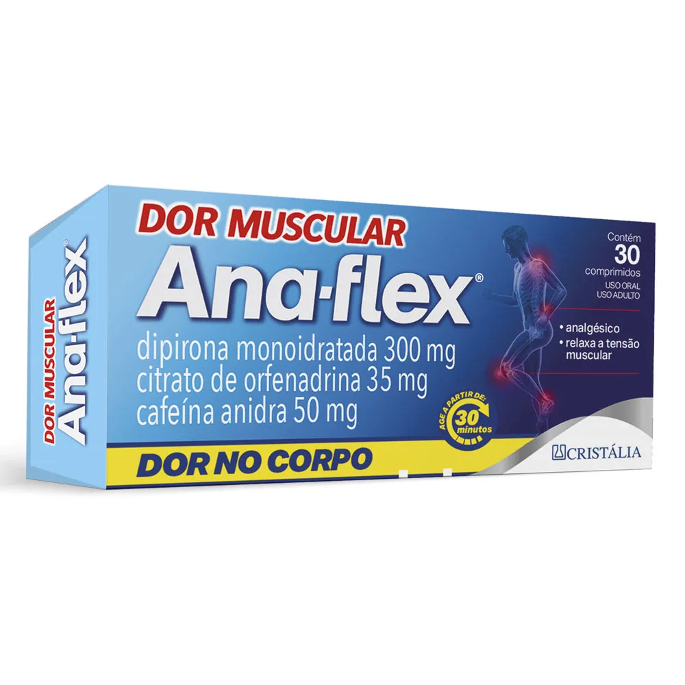 Ana-Flex com 30 Comprimidos - Drogaria Araujo