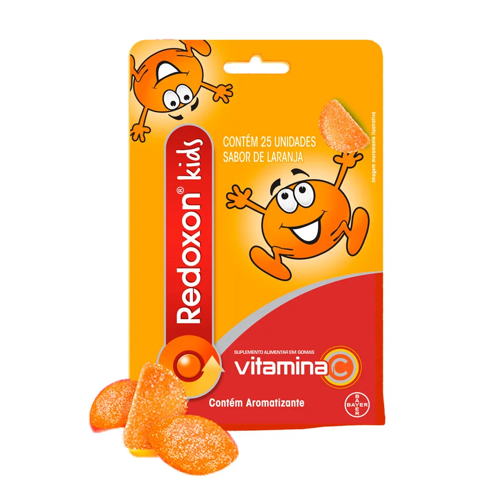 Redoxon Kids Vitamina C Sabor Laranja com 25 Gominhas - Drogaria Araujo
