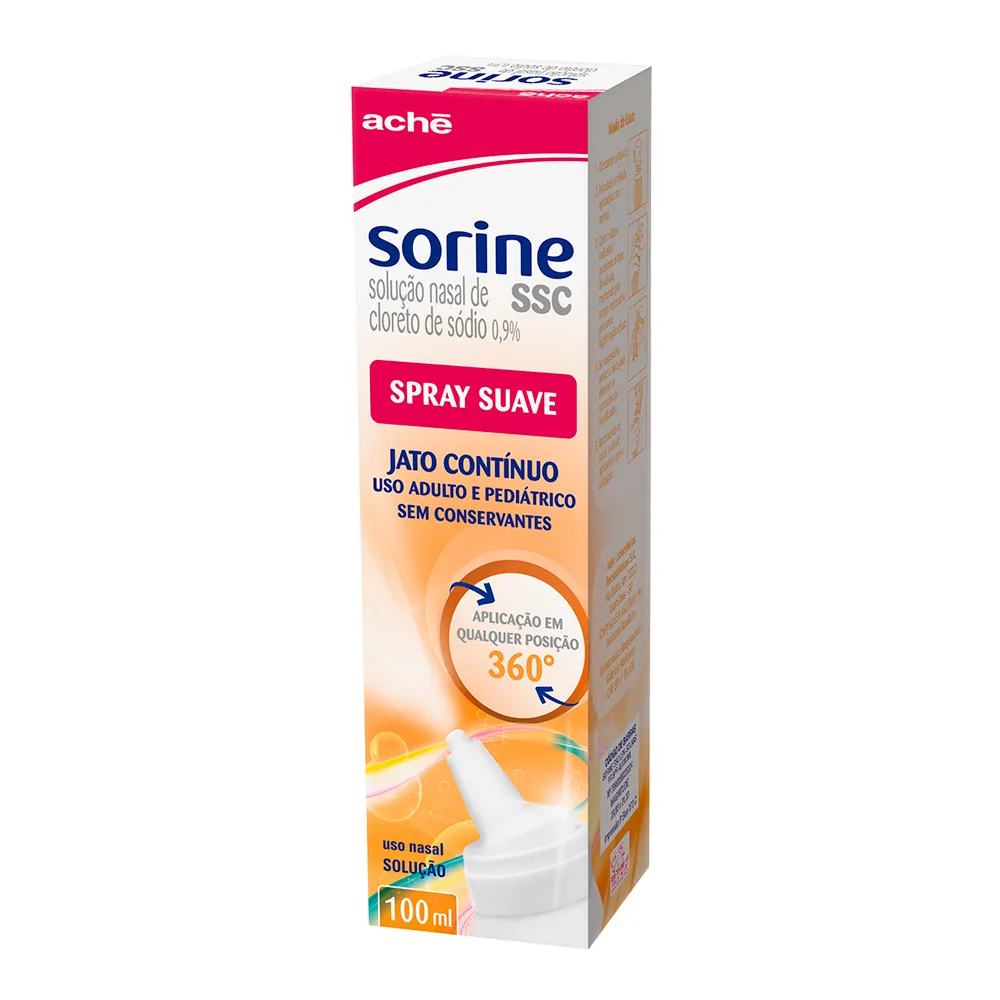 Sorine SSC Solução Nasal Spray Suave com 100ml - Drogaria Araujo