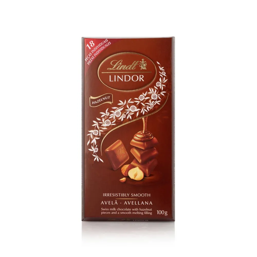 Chocolate Lindt Lindor ao Leite Hazelnut Single 100g - Drogaria Araujo